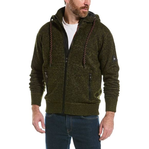 Point Zero | Sweaters | Point Zero Mens Textured Polar Jacket Green ...
